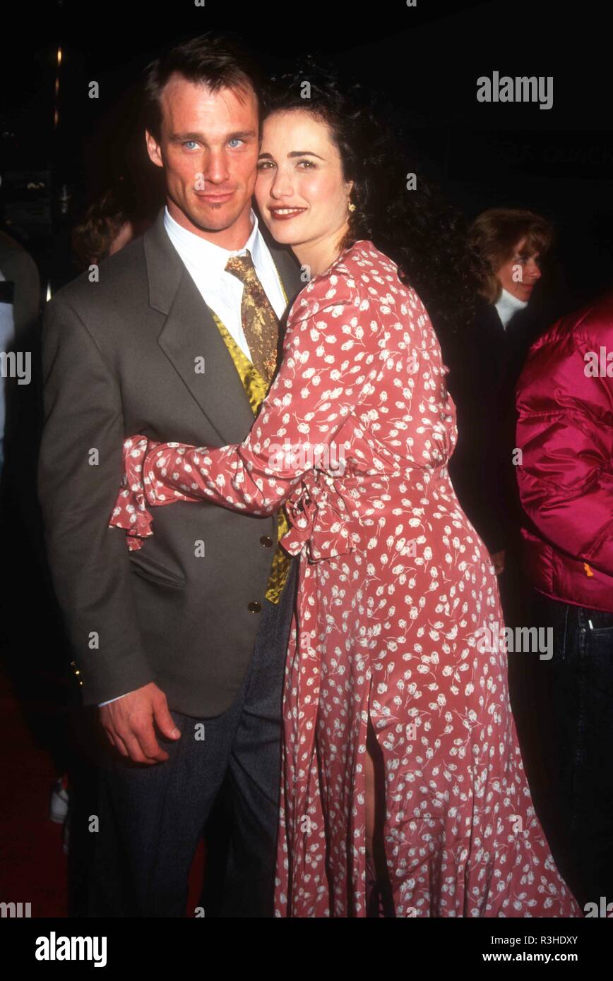 WESTWOOD, CA - FEBRUARY 4: Model Paul Qualley and actress/model Andie ...