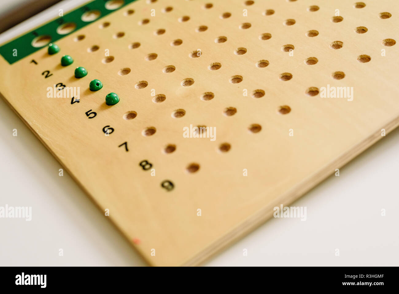 Wooden board to learn to count numbers and do mathematical operations ...