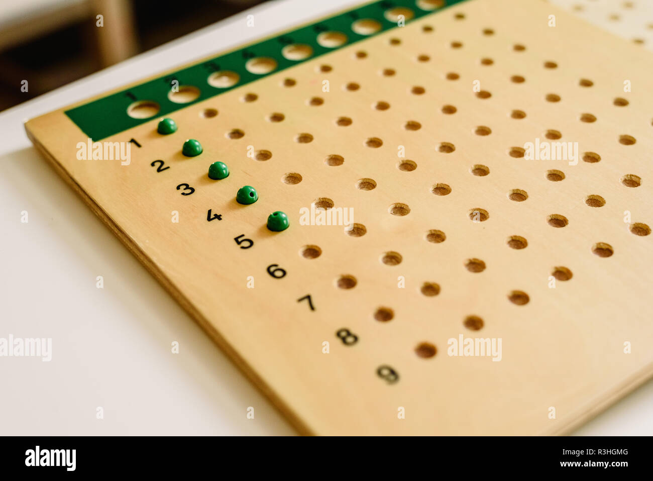 Wooden board to learn to count numbers and do mathematical operations ...