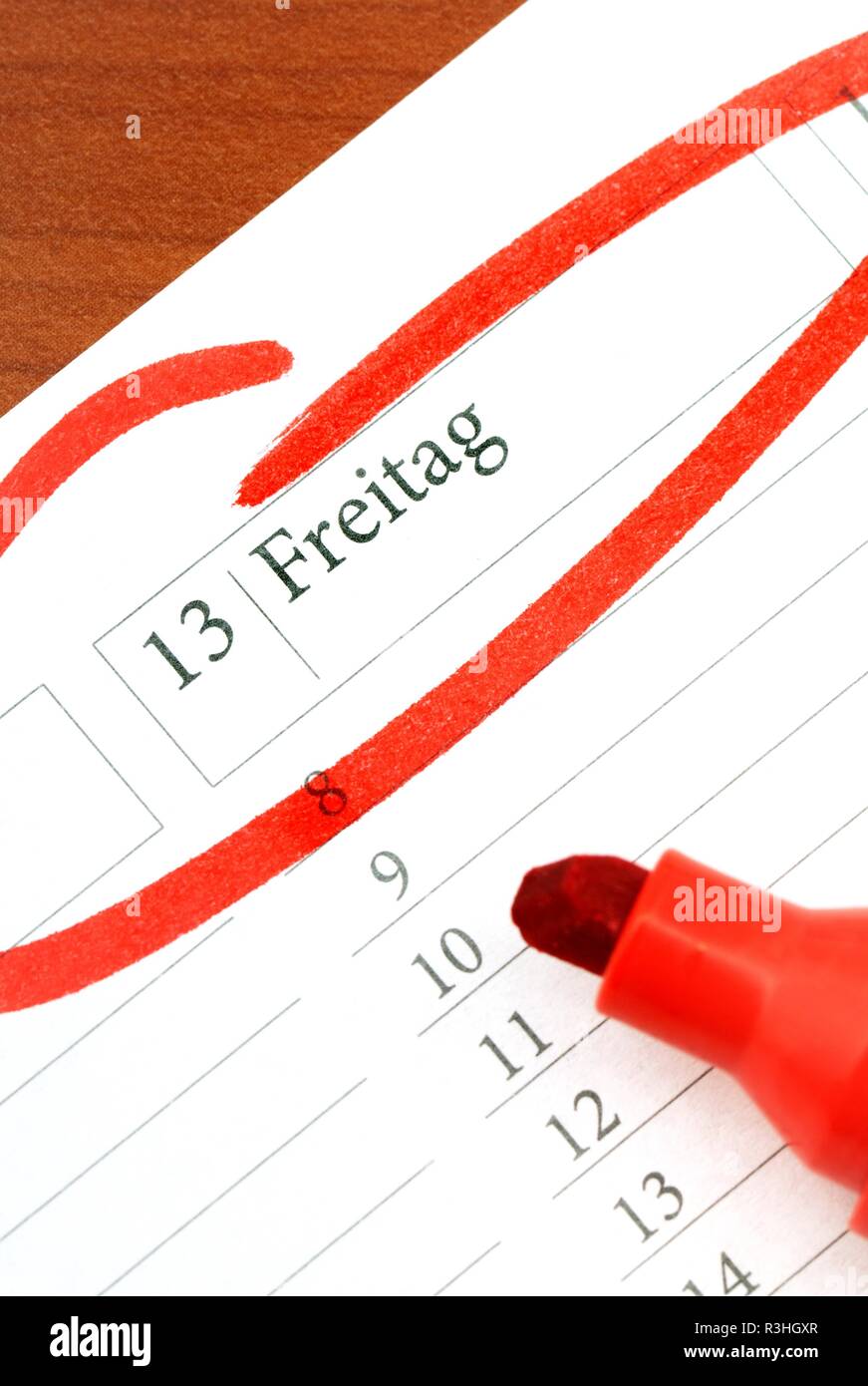 Calendar Sheet Friday The 13th High Resolution Stock Photography and ...