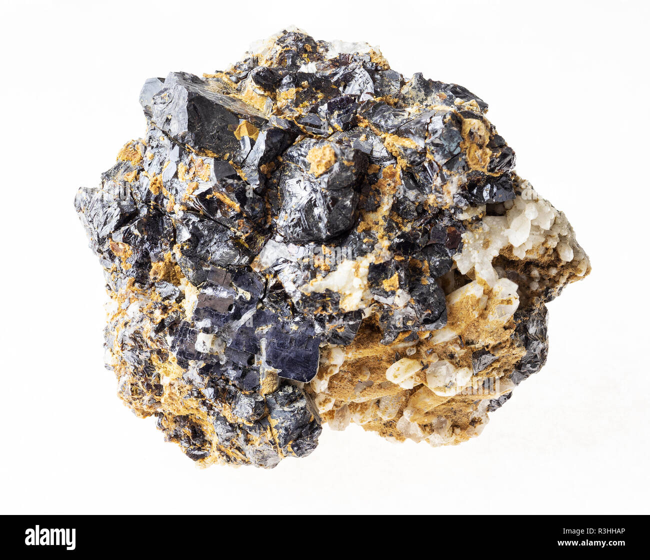 macro photography of natural mineral from geological collection ...