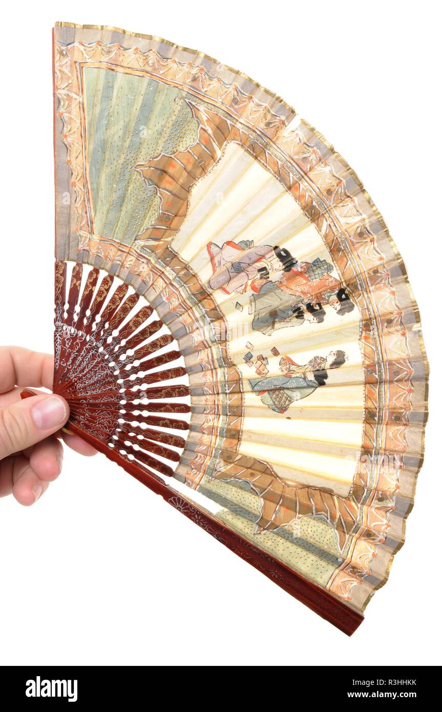 Antique chinese fan Cut Out Stock Images & Pictures - Alamy