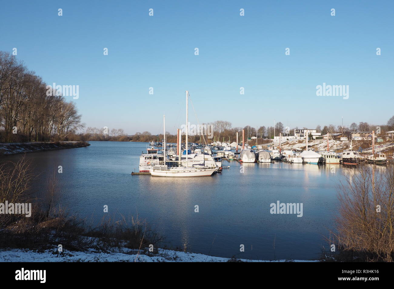 yacht harbour wesel Stock Photo - Alamy