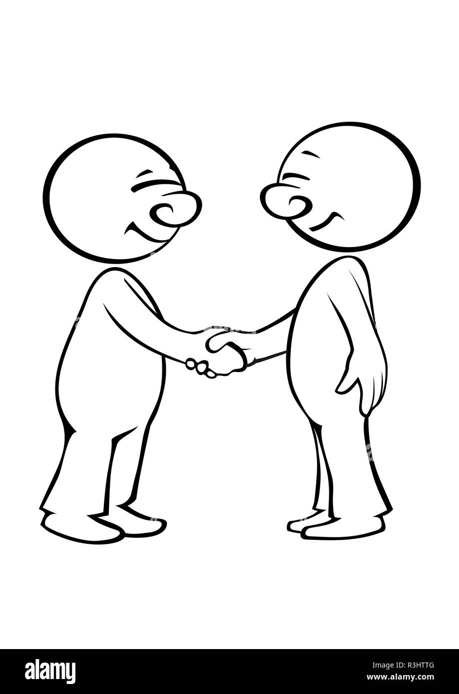Shake hands Black and White Stock Photos & Images - Alamy