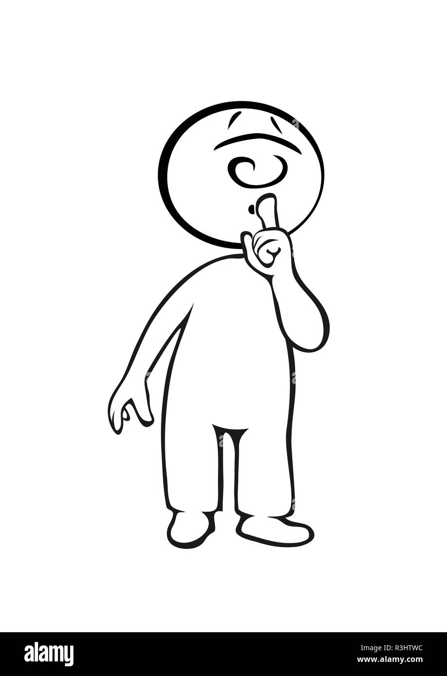 Shhh Black and White Stock Photos & Images - Alamy