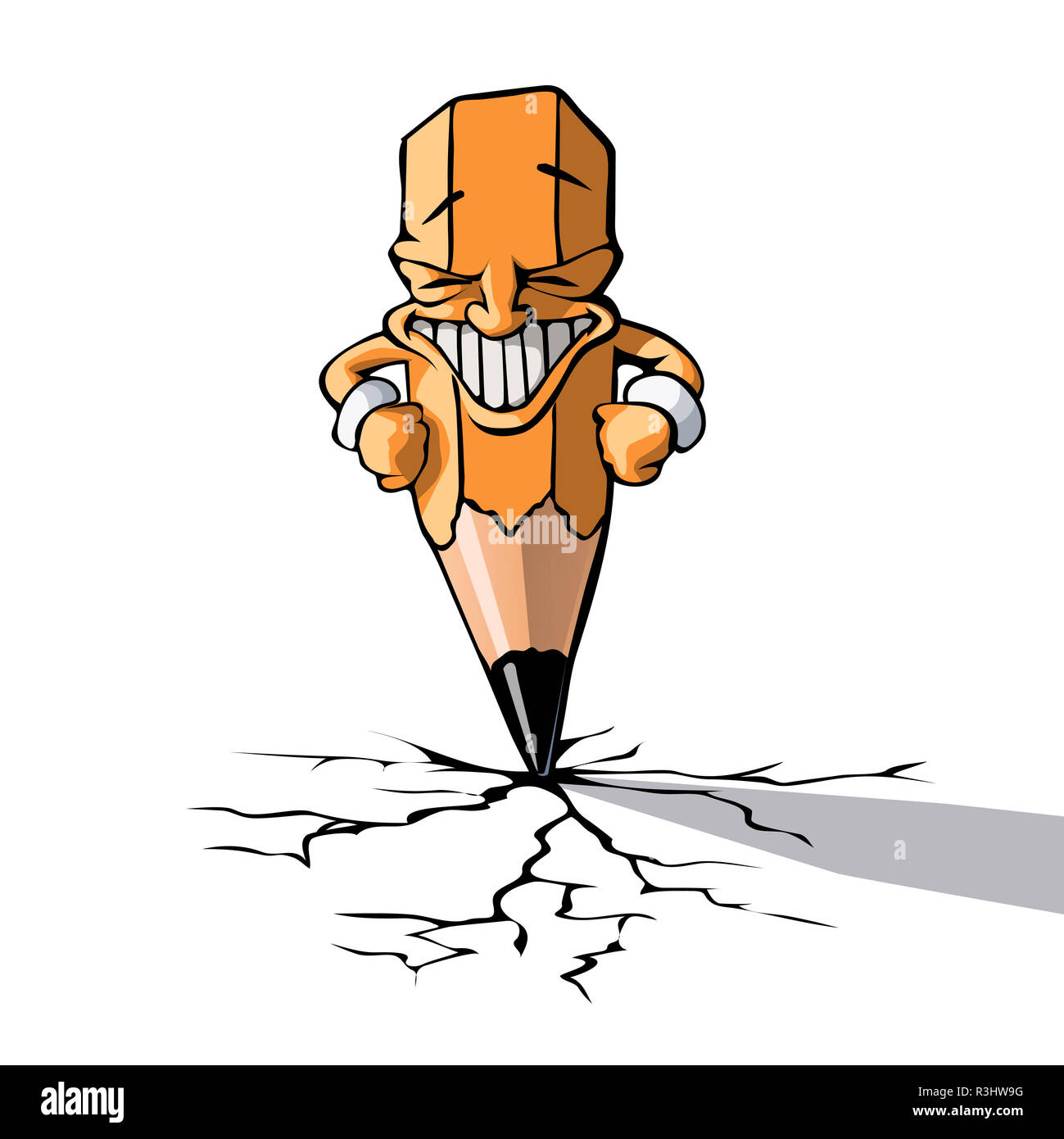 Pencils cartoon Cut Out Stock Images & Pictures - Alamy