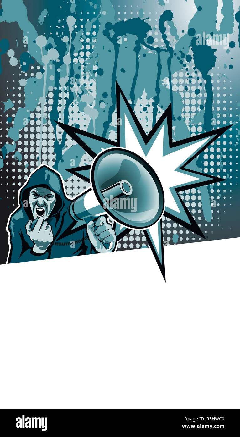 megaphone final2 flyer Stock Photo - Alamy