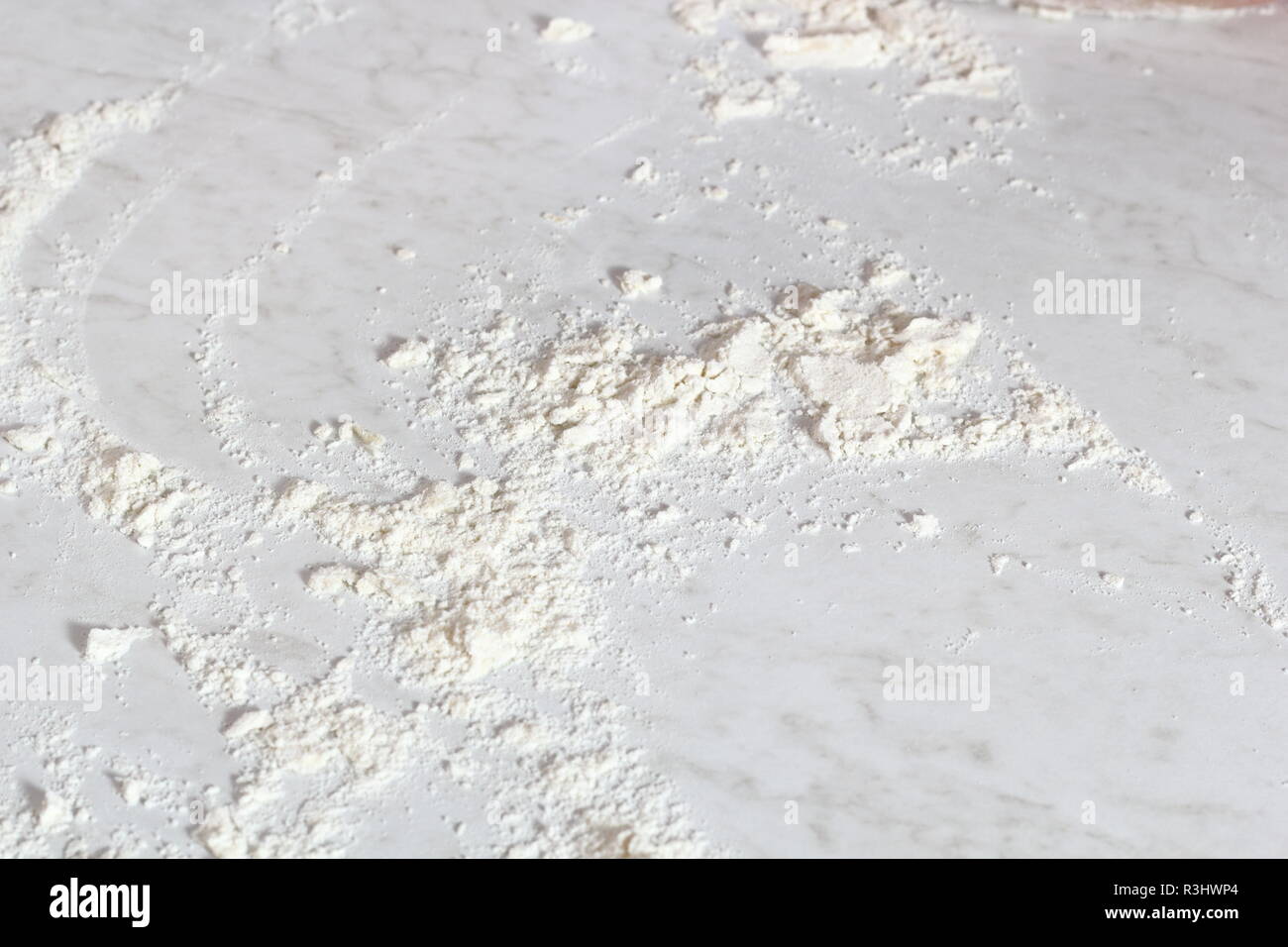 Floured table with remains of dough. Making Treacle Pie Series Stock ...