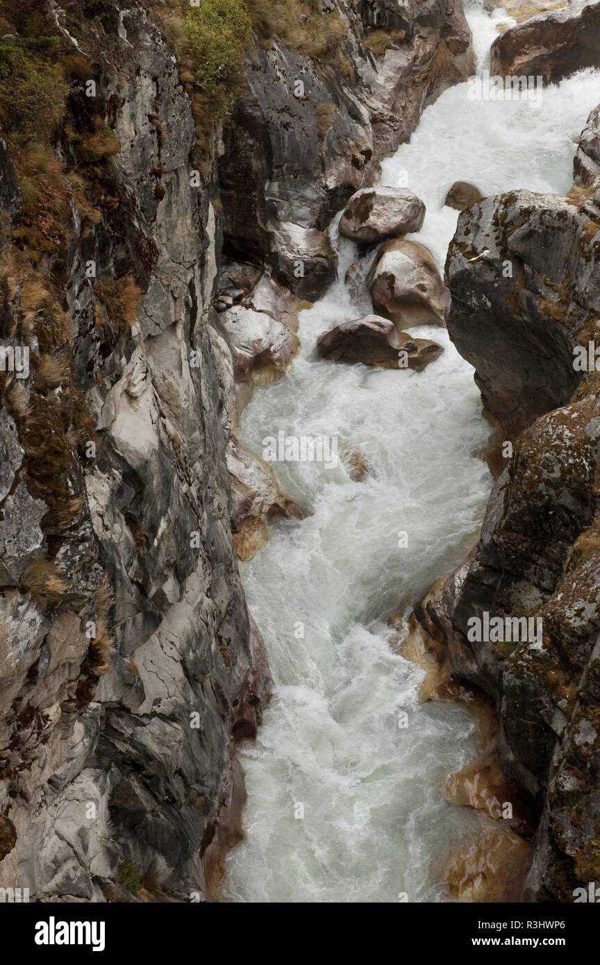 river in a gorge in the himalayas,nepal Stock Photo - Alamy