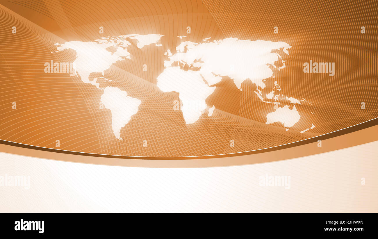 abstract background with world map orange Stock Photo - Alamy