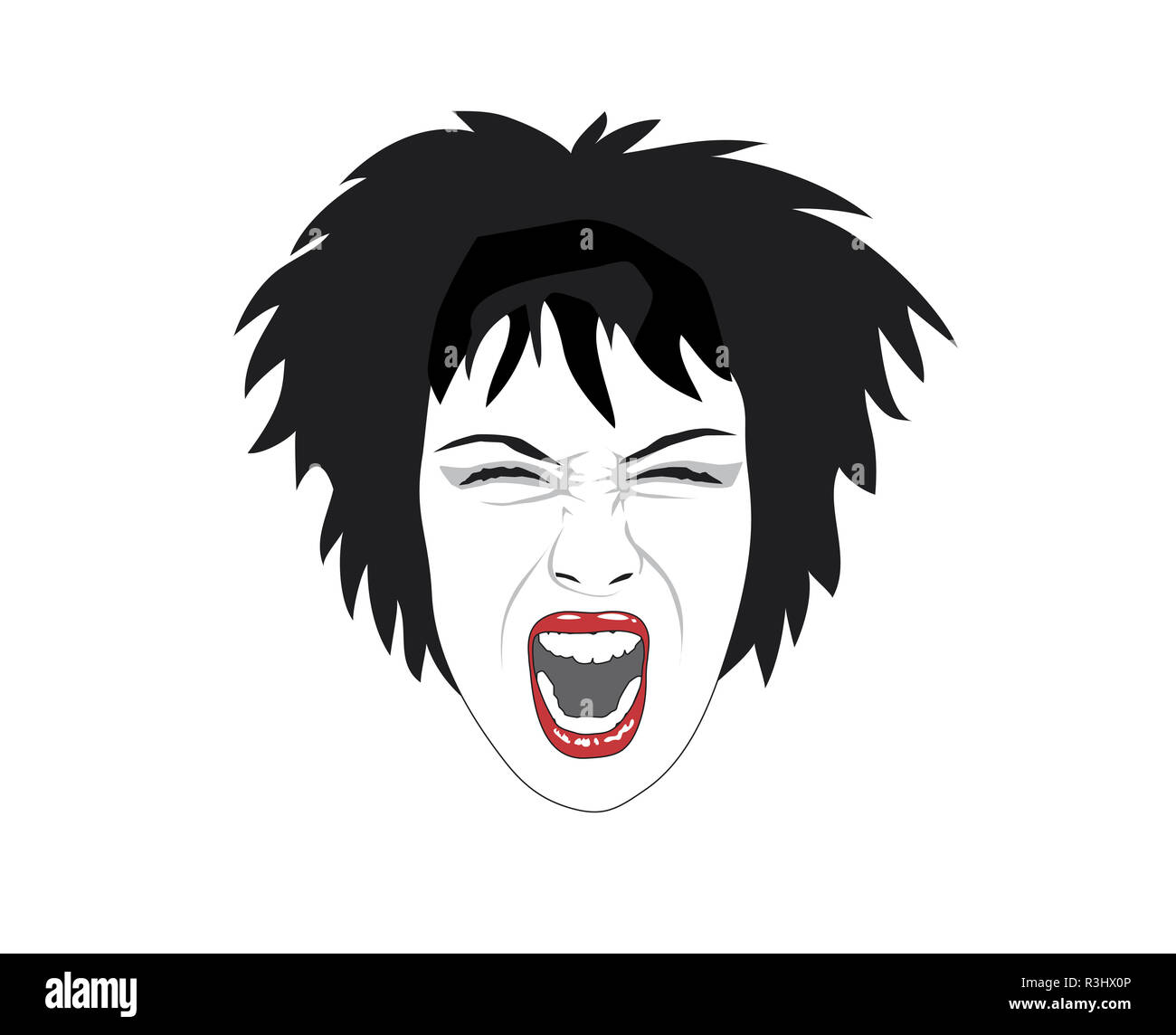 Anger face mimic Cut Out Stock Images & Pictures - Alamy