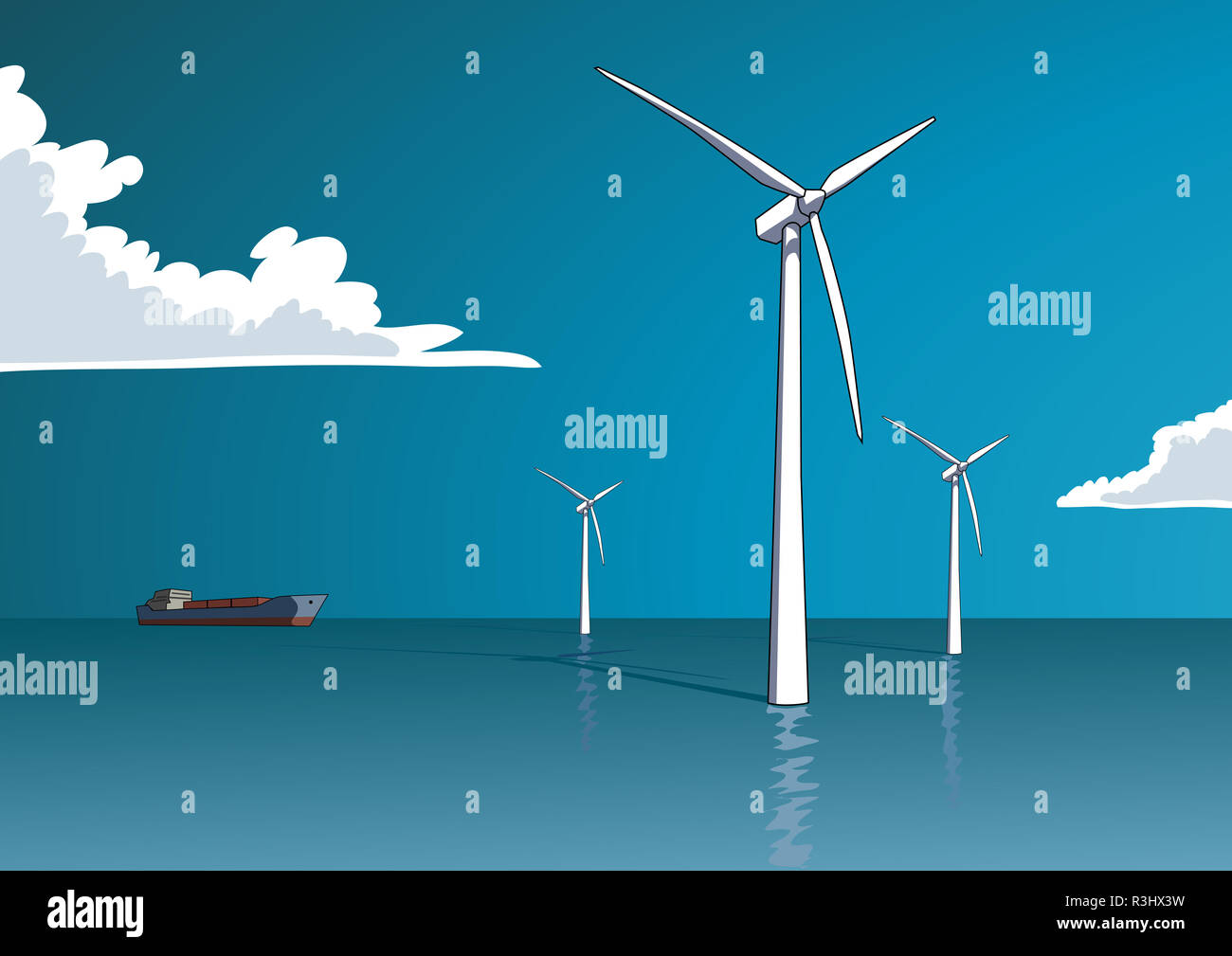 Offshore wind farm and sailing boat hi-res stock photography and images ...