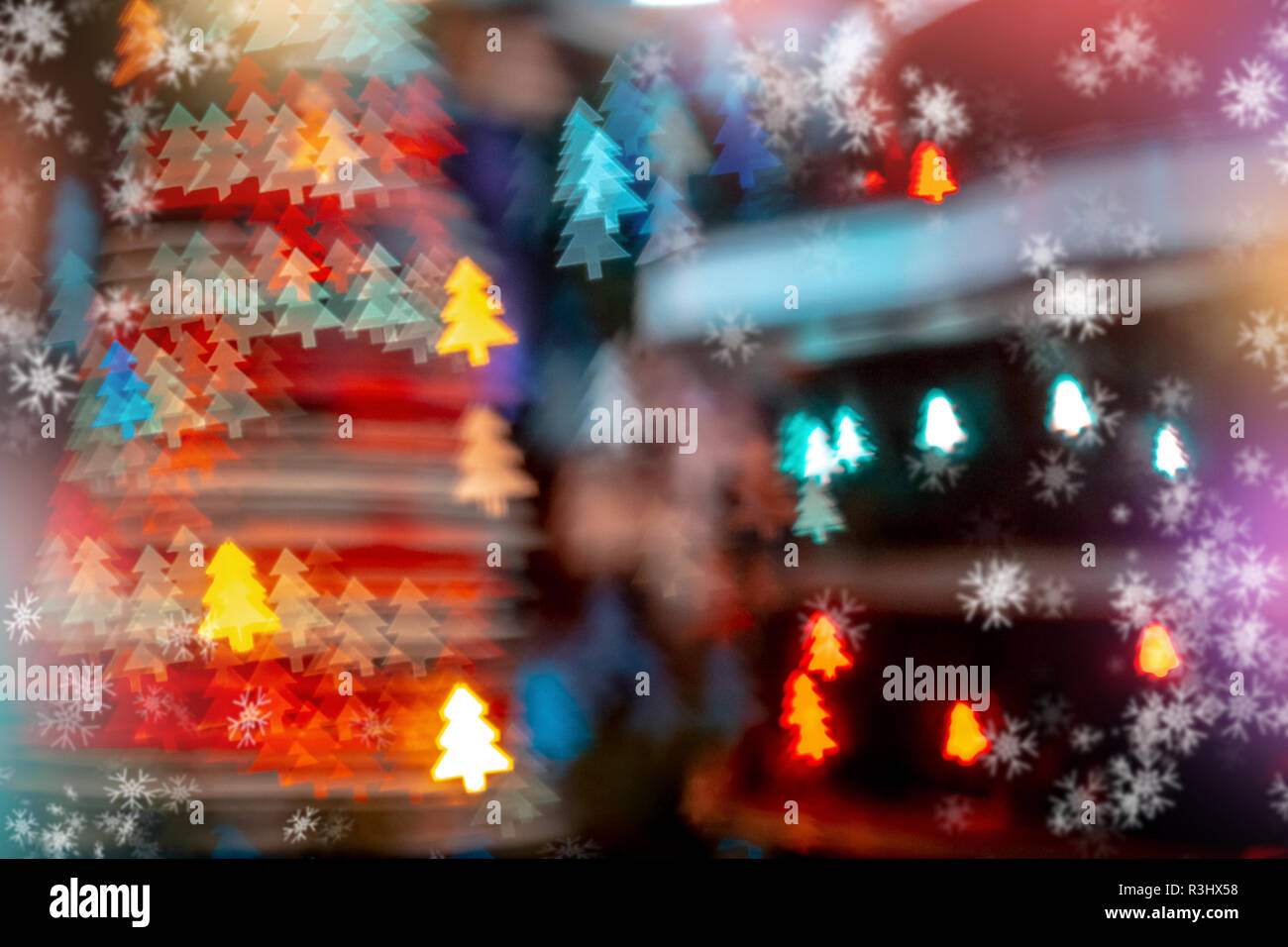 Christmas background with bokeh lights Stock Photo - Alamy