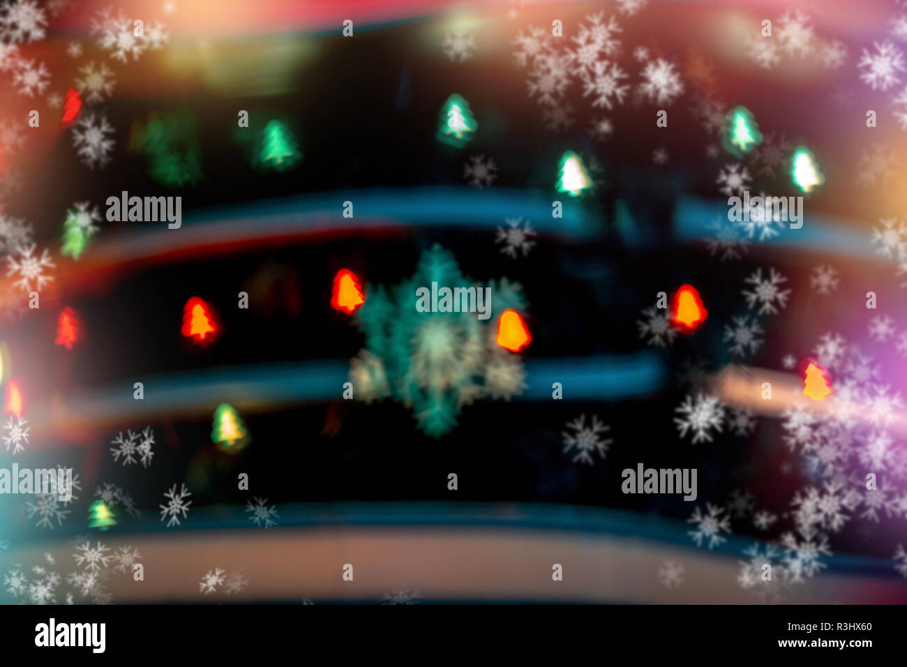 Christmas background with bokeh lights Stock Photo - Alamy