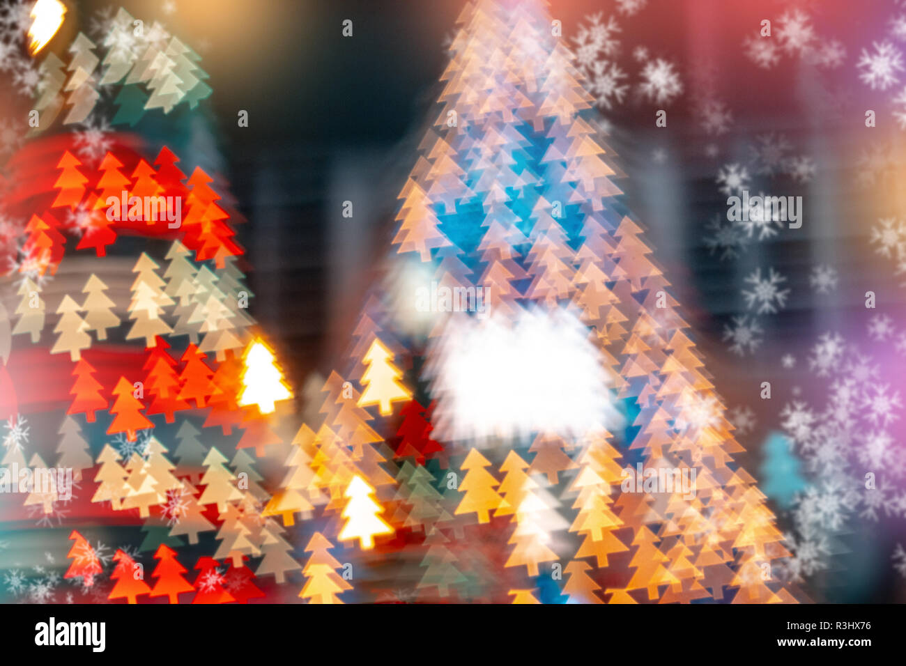 Christmas background with bokeh lights Stock Photo - Alamy