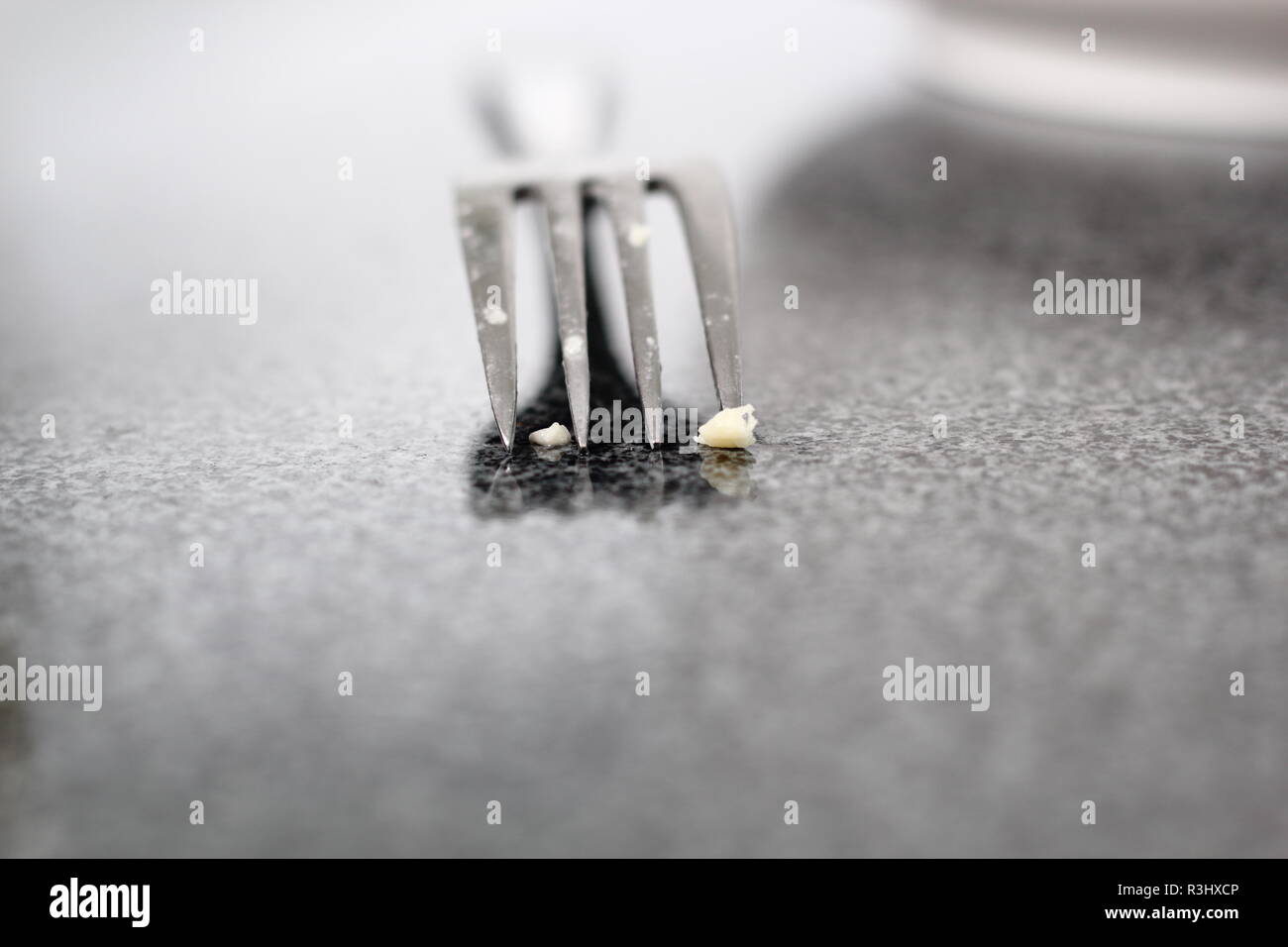 Dirty fork on granite surface. Making Shoofly Tart Series Stock Photo ...