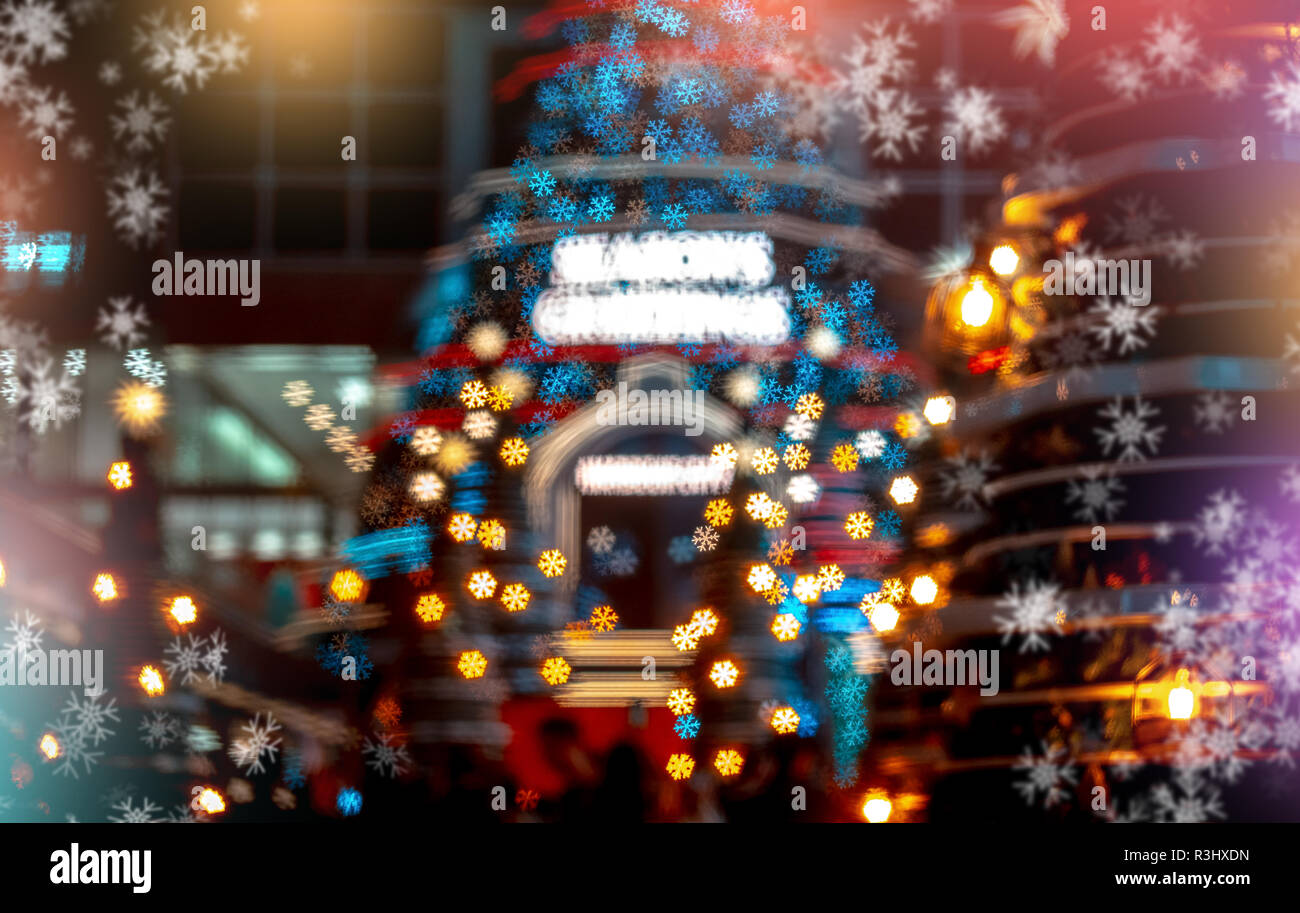 Christmas background with bokeh lights Stock Photo - Alamy