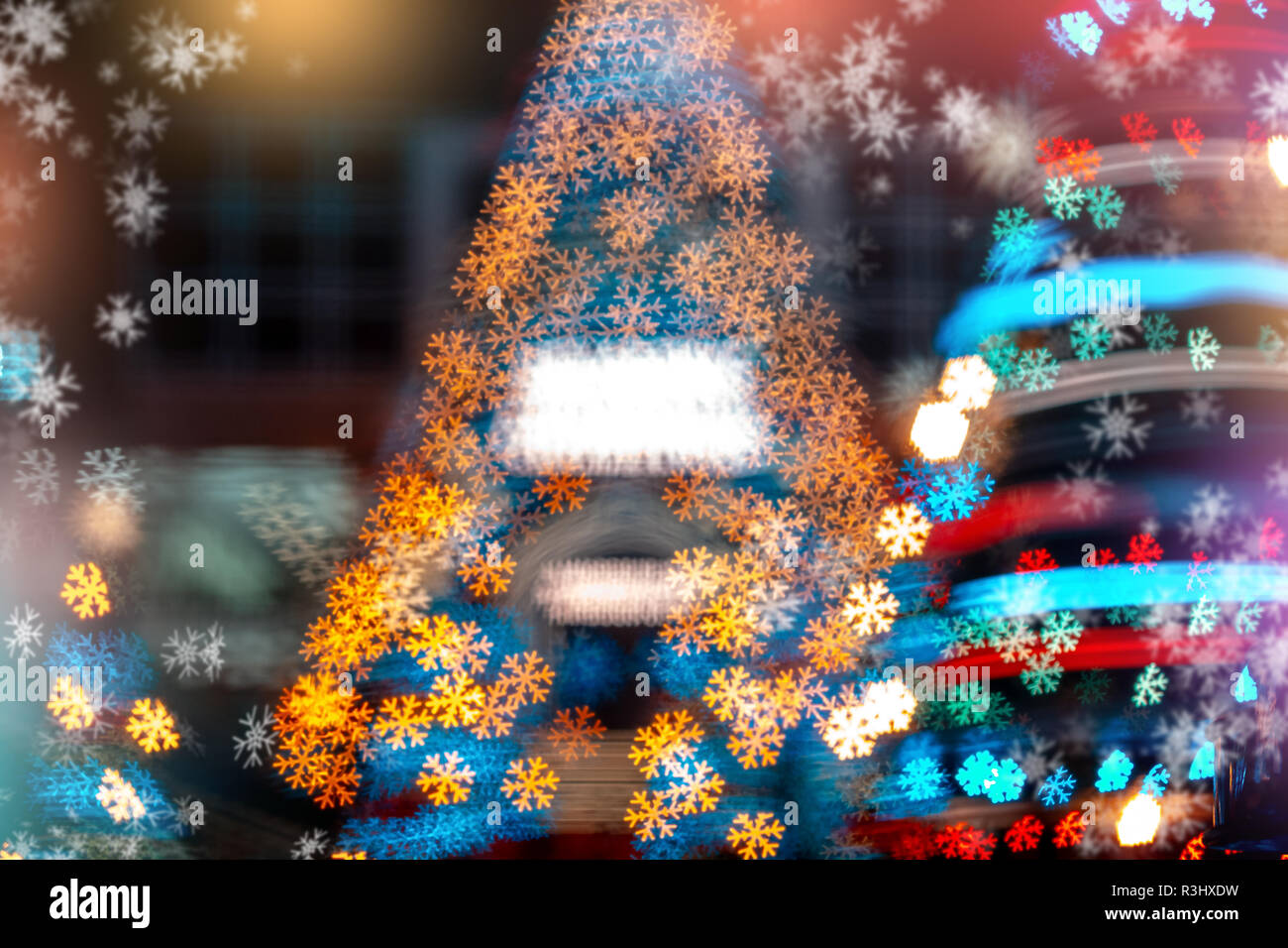 Christmas background with bokeh lights Stock Photo - Alamy