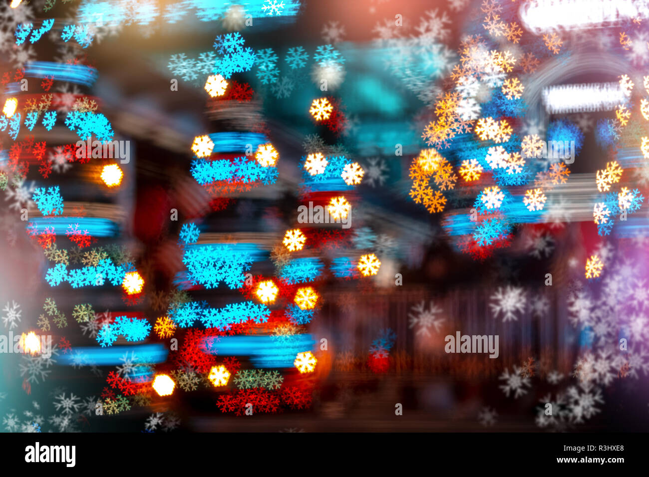 Christmas background with bokeh lights Stock Photo - Alamy