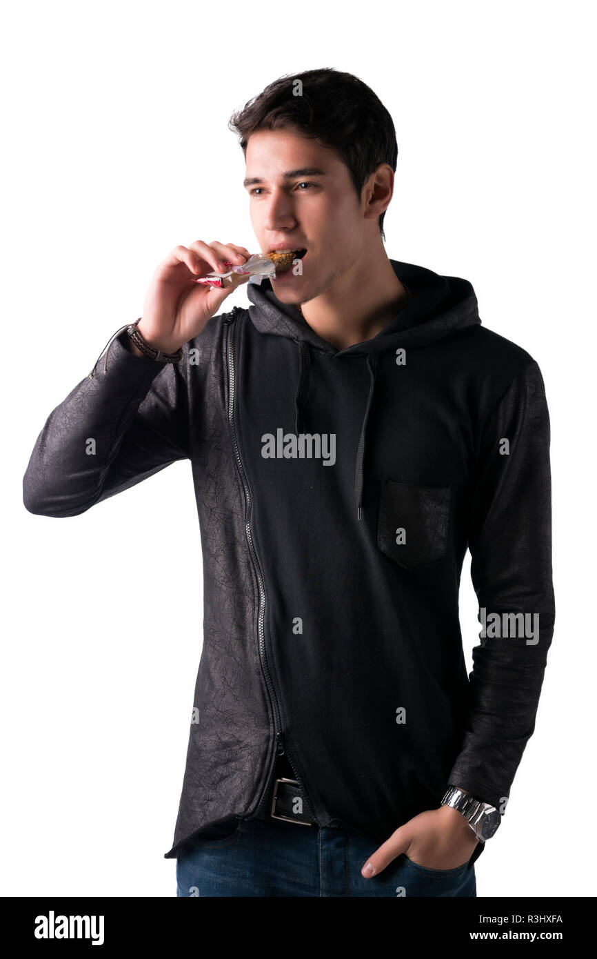 Man eating cereal bar hi-res stock photography and images - Alamy