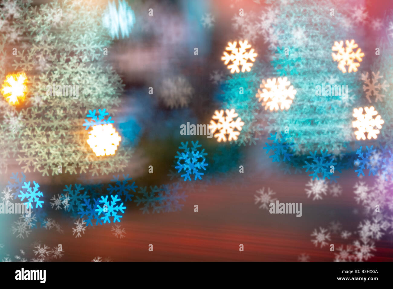 Christmas background with bokeh lights Stock Photo - Alamy
