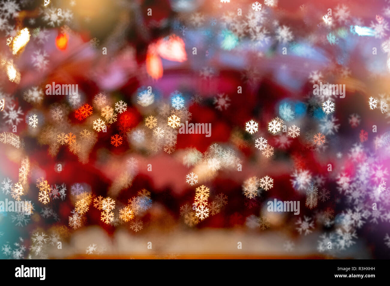 Christmas background with bokeh lights Stock Photo - Alamy
