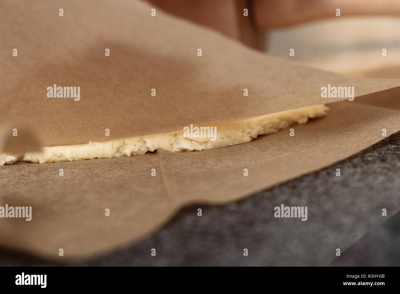Roll out pastry between sheets of baking parchment . Making Cider Pie ...