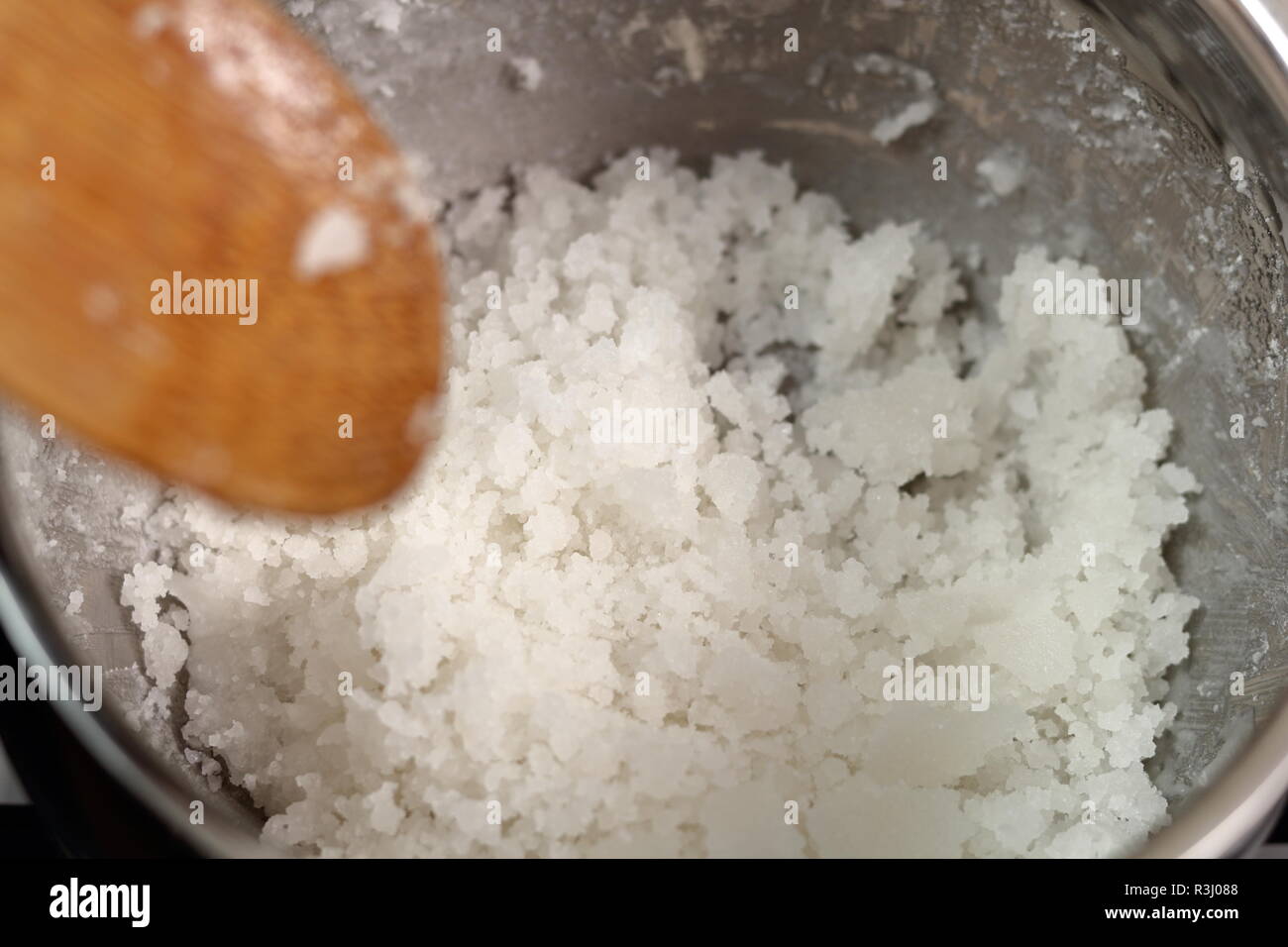 Dry Caramelization. Melting Sugar in Pan. Making Golden Syrup Series ...
