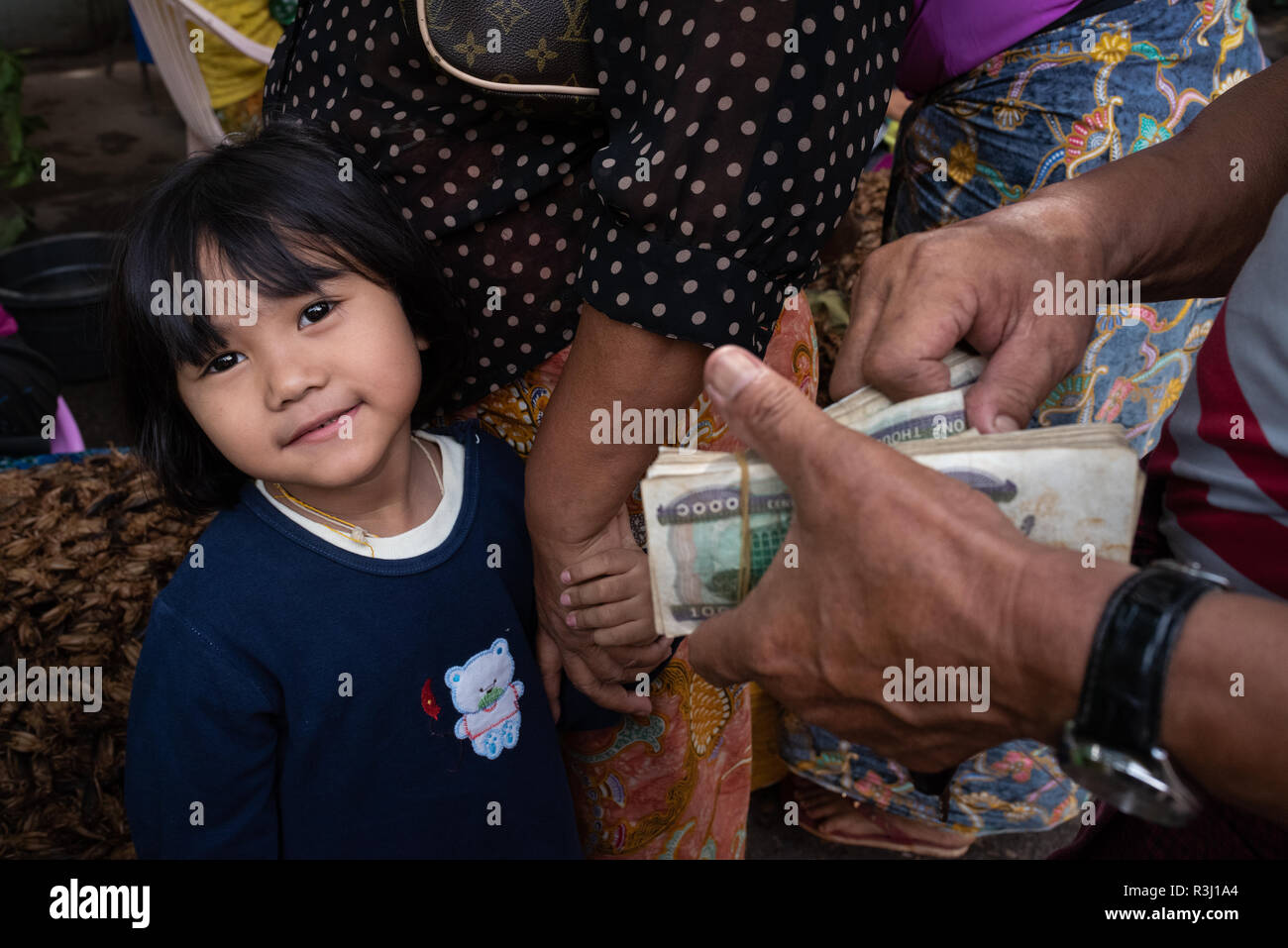 Myanmar Father And Daughter High Resolution Stock Photography and ...