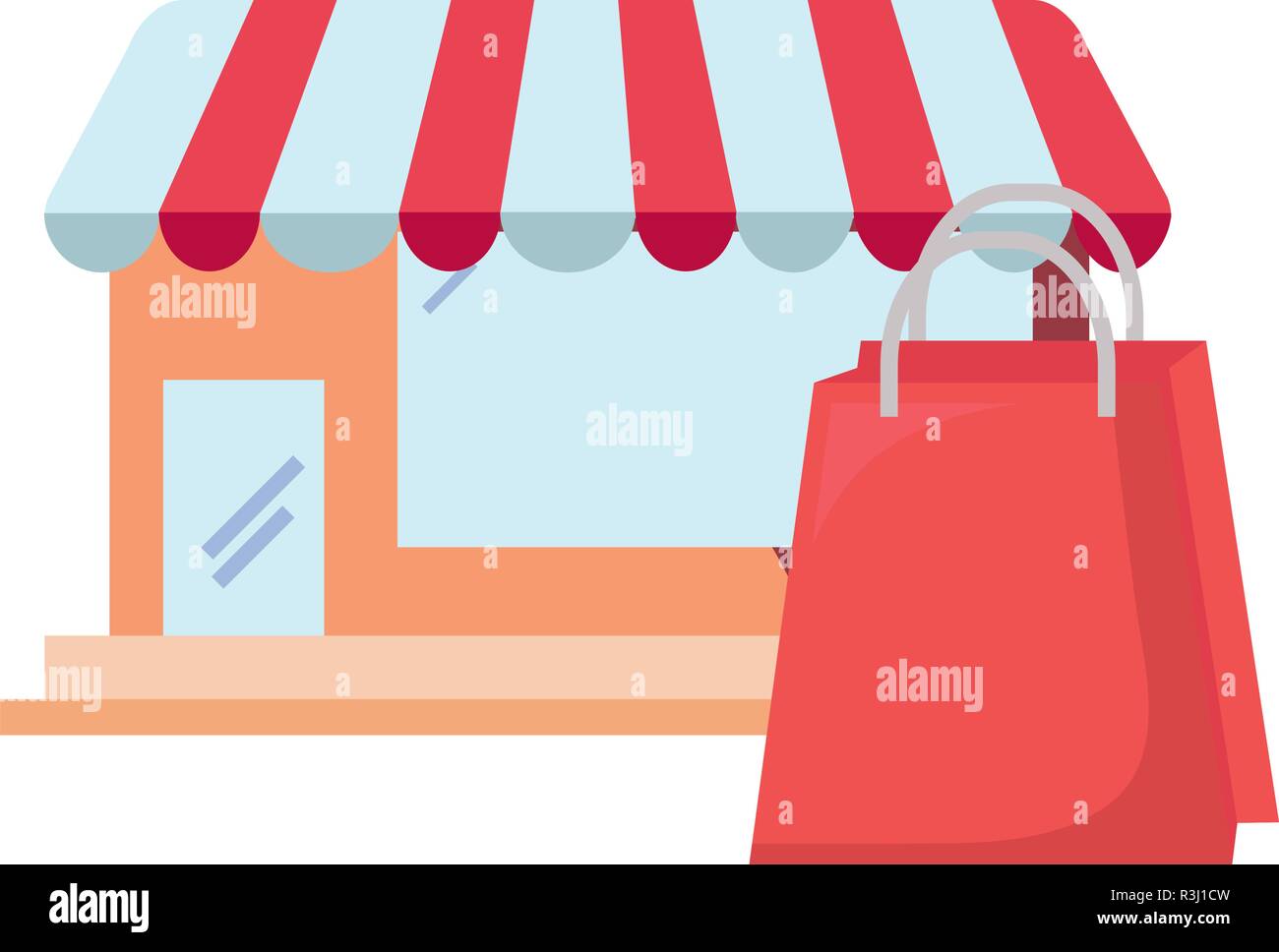 market and bag online shopping commerce vector illustration Stock ...