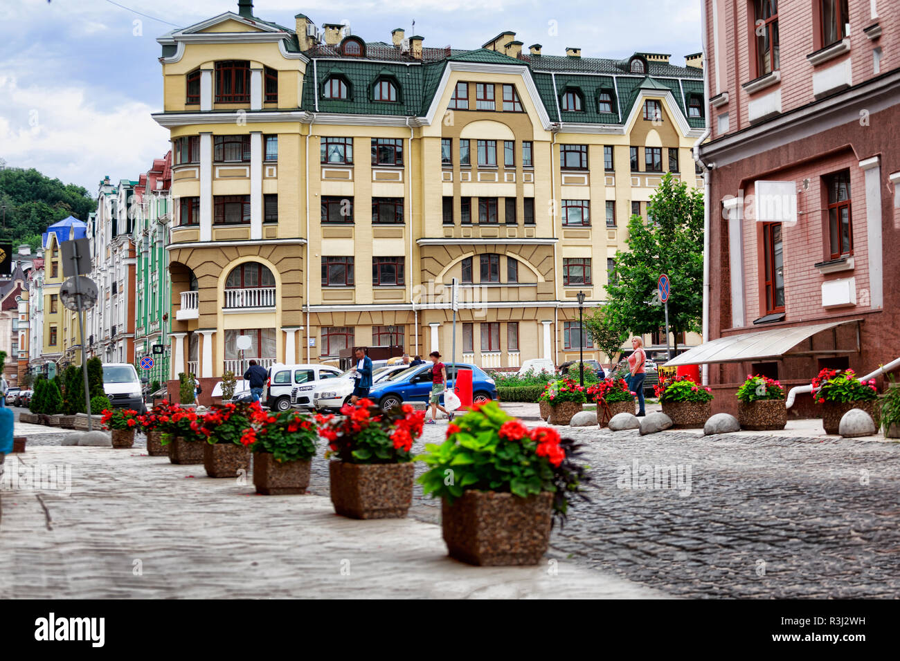 Landscape modern design in tourist European city Stock Photo - Alamy