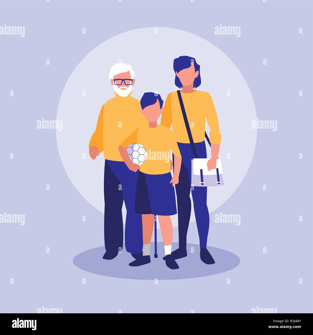 family members together characters vector illustration design Stock ...