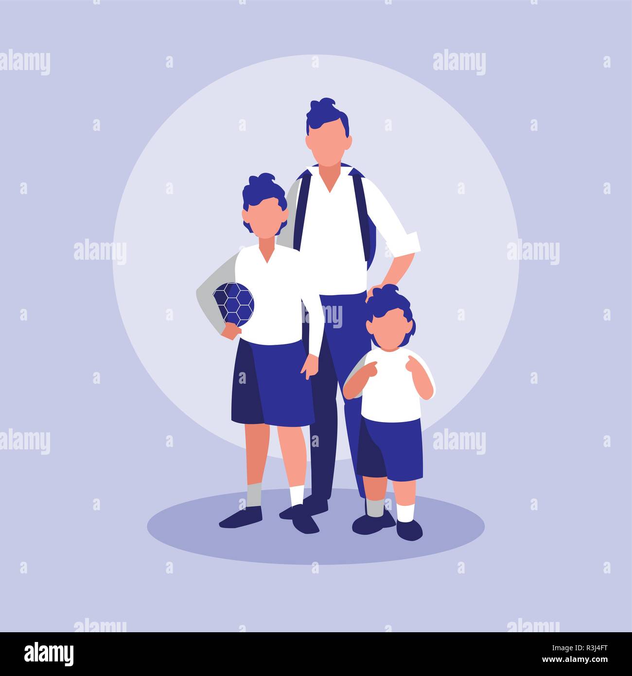 group of little boys characters vector illustration design Stock Vector ...