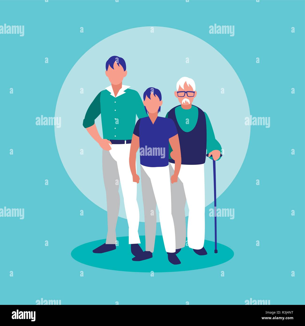 family members together characters vector illustration design Stock ...