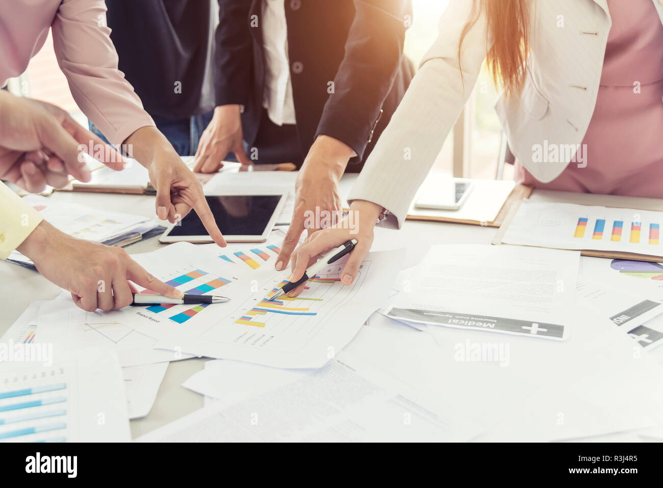 Business meeting and conference concept. Business people discussion on ...
