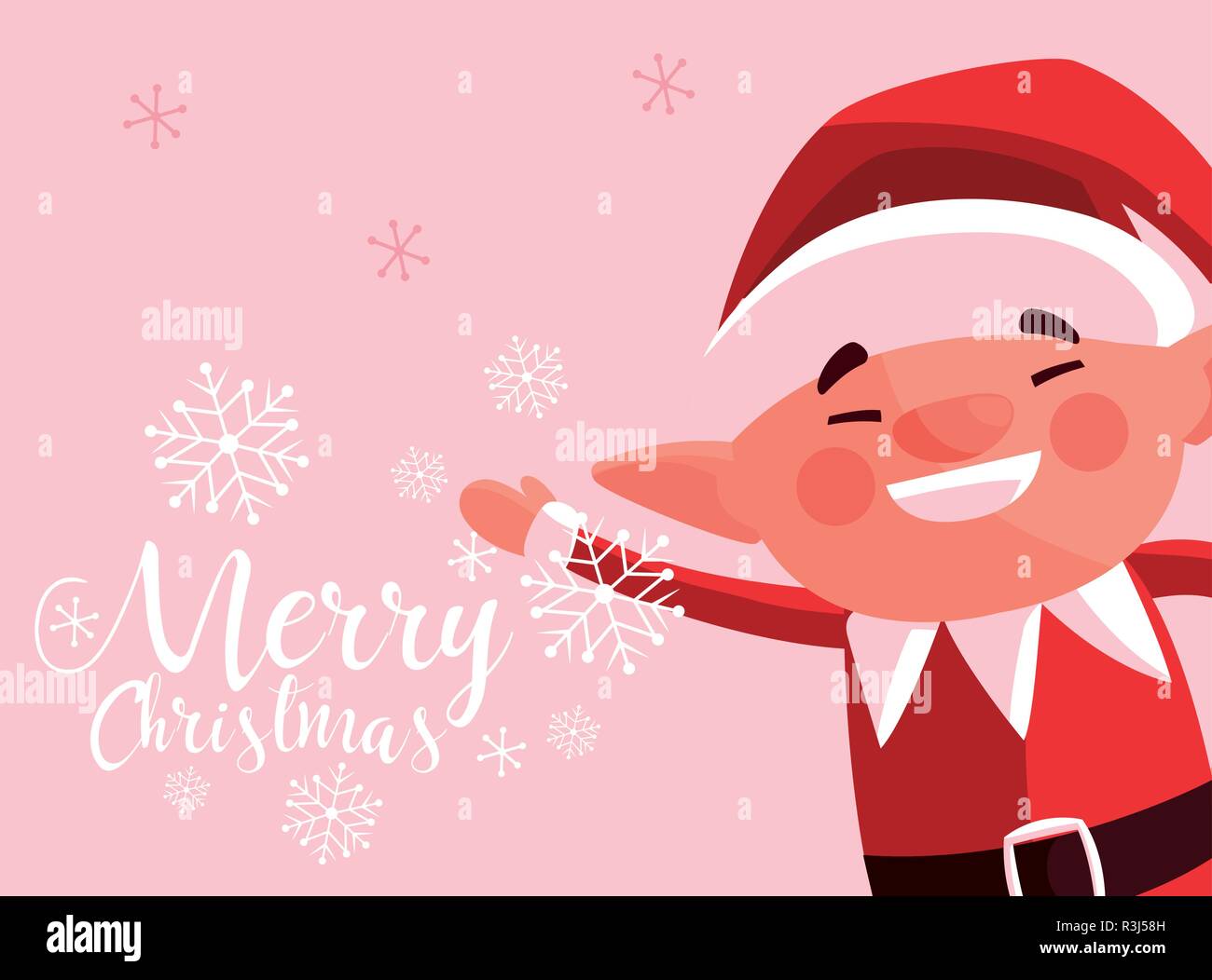 Little santa claus helper Stock Vector Images - Alamy
