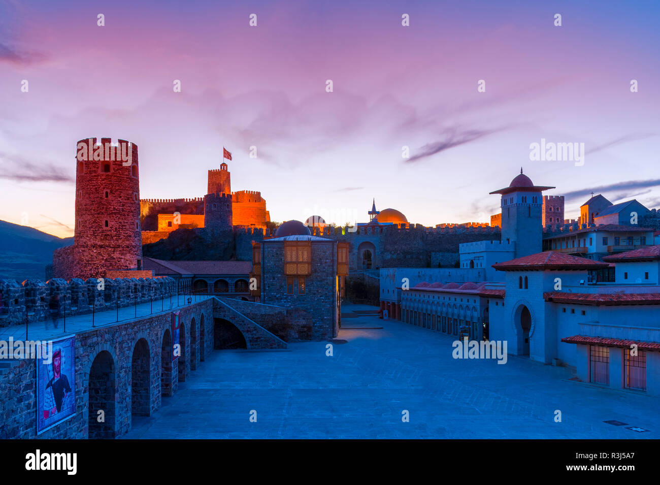 Rabati Castle at sunset, Akhaltsikhe, Samtskhe-Javakheti region ...