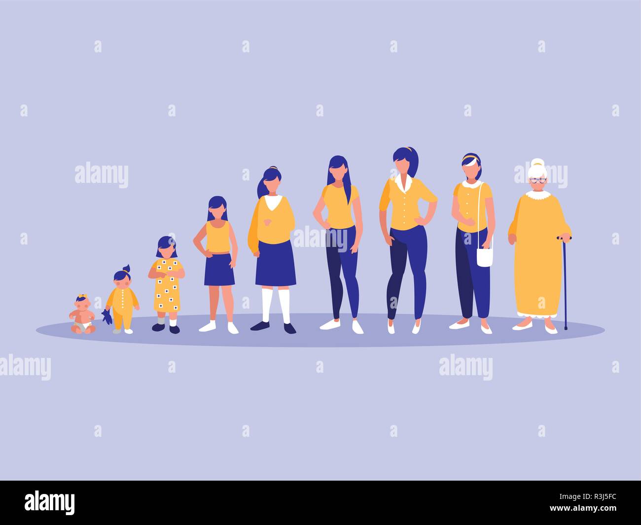 group of family members characters vector illustration design Stock ...