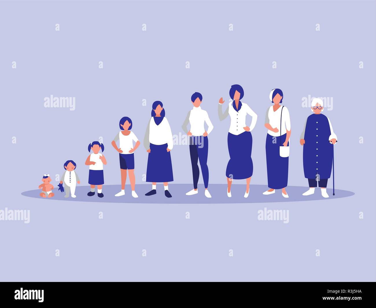 group of family members characters vector illustration design Stock ...