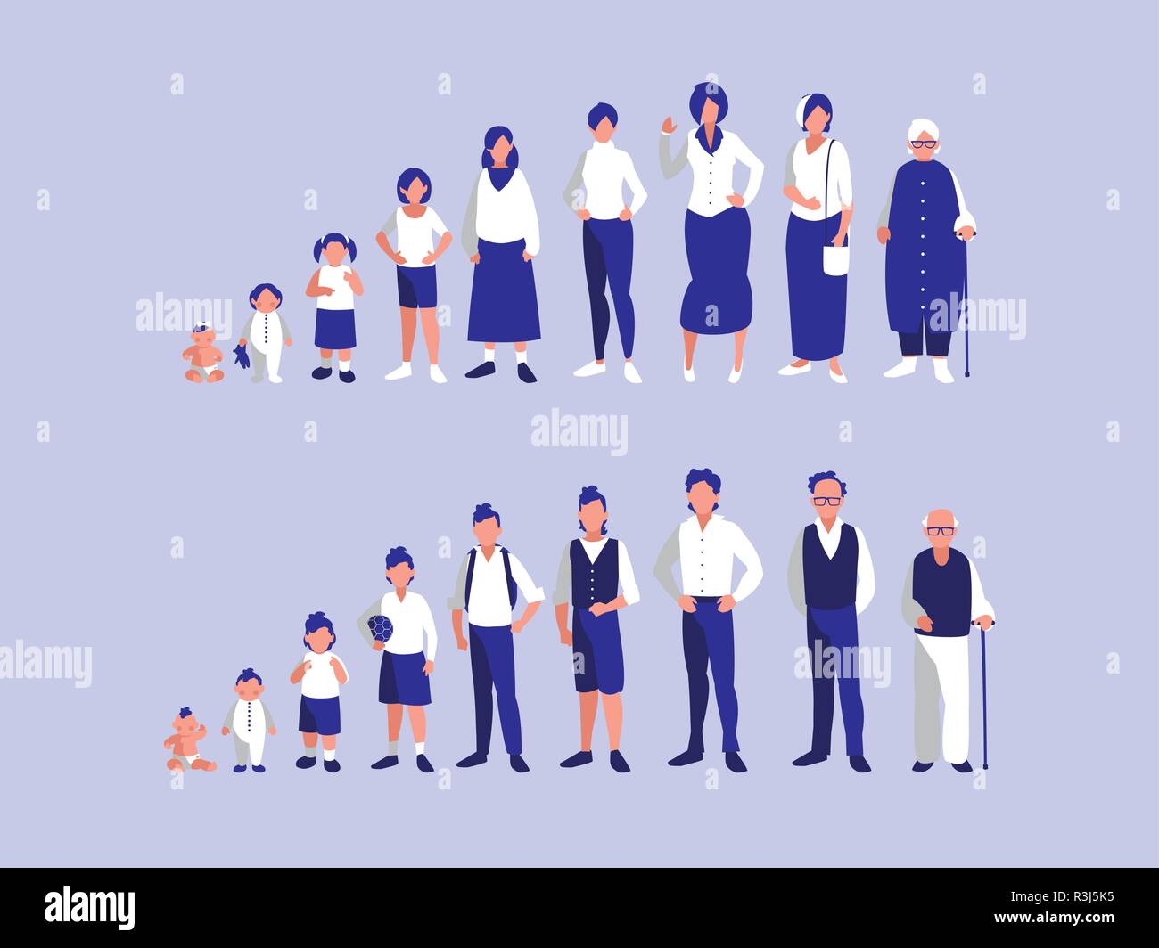 group of family members characters vector illustration design Stock ...