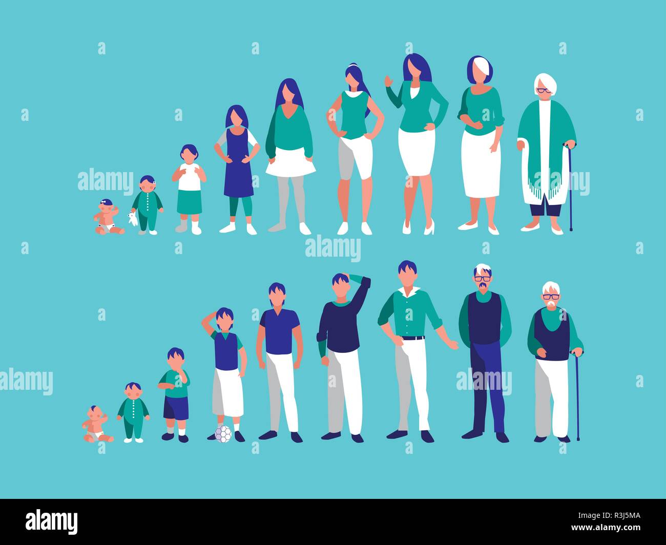 group of family members characters vector illustration design Stock ...