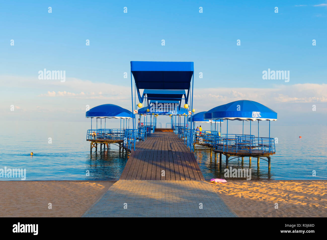 Karven resort beach, Issyk Kul lake, Kyrgyzstan Stock Photo - Alamy
