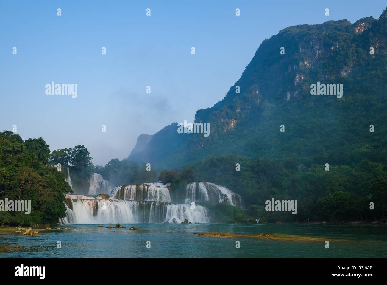 Beautiful waterfall. Ban Gioc waterfall, Detian waterfall is a ...
