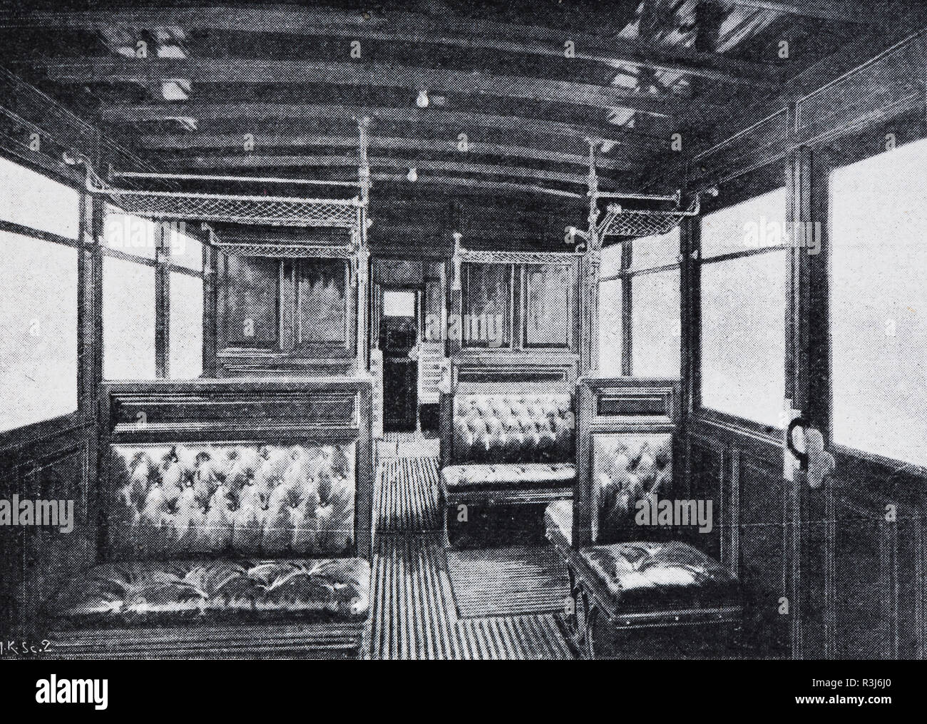 Interior of a First and Second class subway car, Paris, French weekly ...