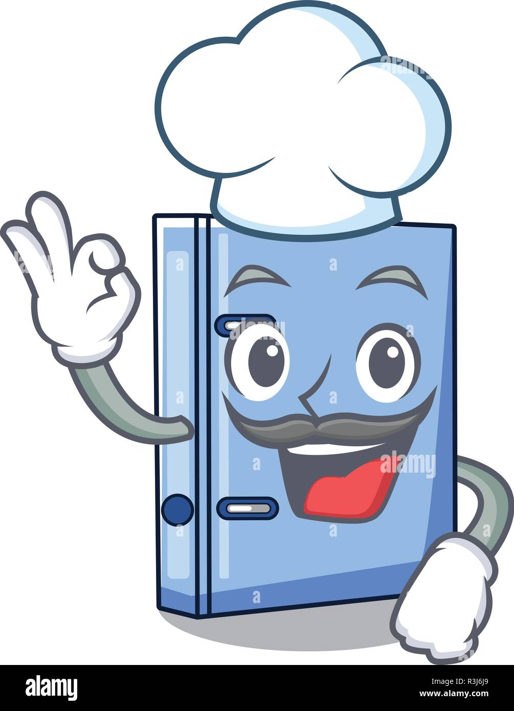 Chef office binder with file character funny Stock Vector Image & Art ...