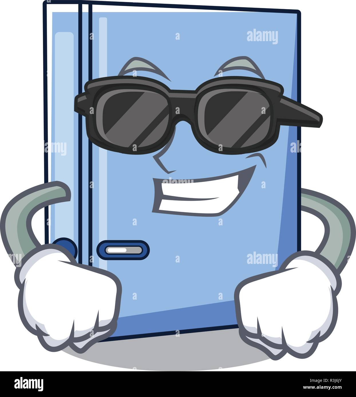 Super cool office binder with file character funny Stock Vector Image ...