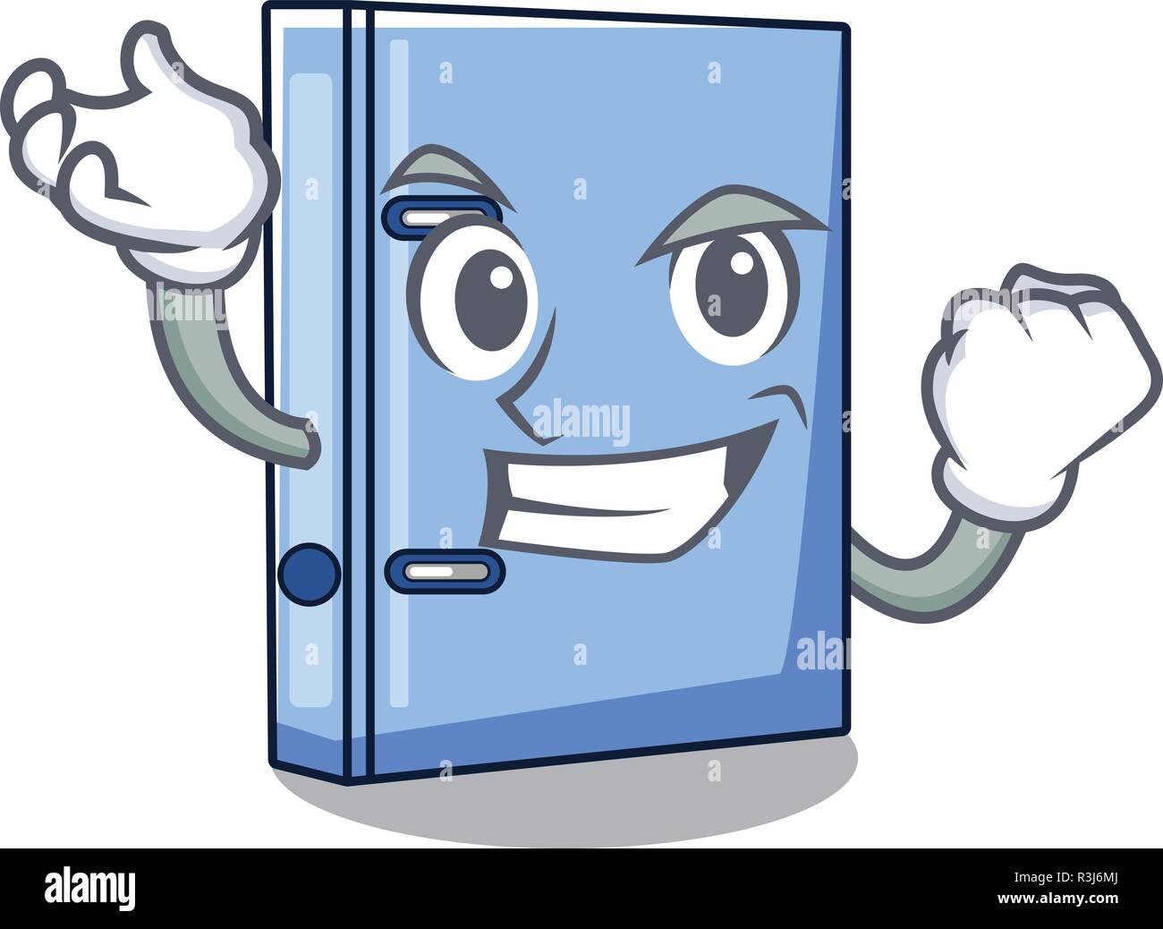 Successful office binder with file character funny Stock Vector Image ...