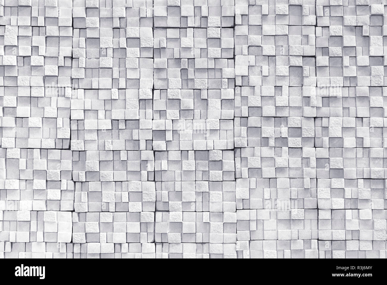 Abstract background from white small brick pattern wall. Vintage and ...