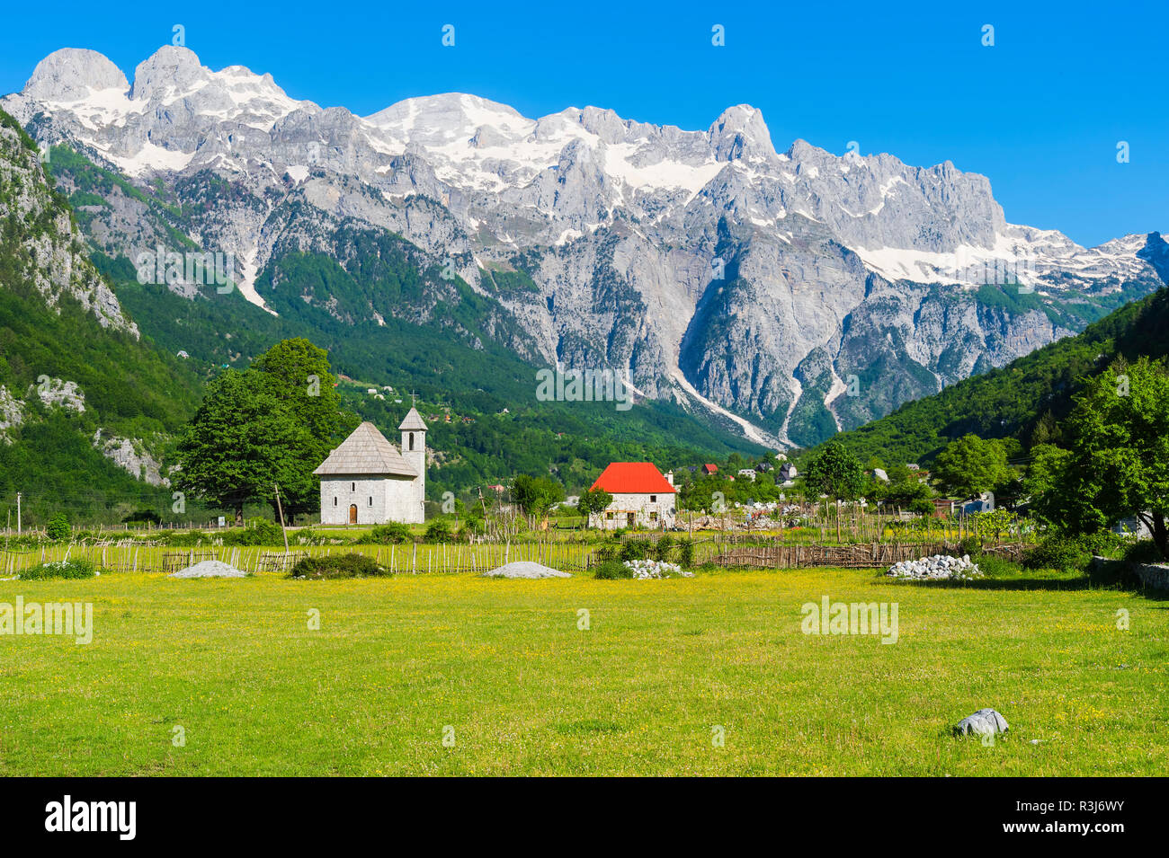 Catholic Church, Thethi village, Thethi valley, Albania Stock Photo - Alamy