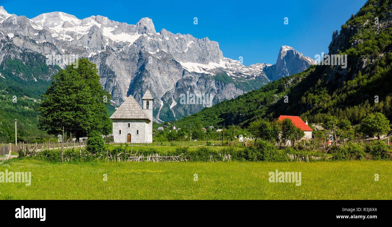 Catholic Church, Thethi village, Thethi valley, Albania Stock Photo - Alamy